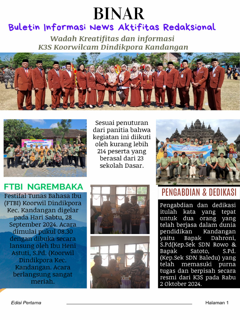 BINAR Buletin Informasi & News Aktifitas Representatif | PDF