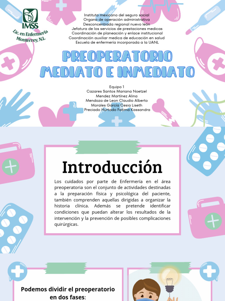 Preoperatorio Mediato e Inmediato | PDF | Infantes | Cirugía