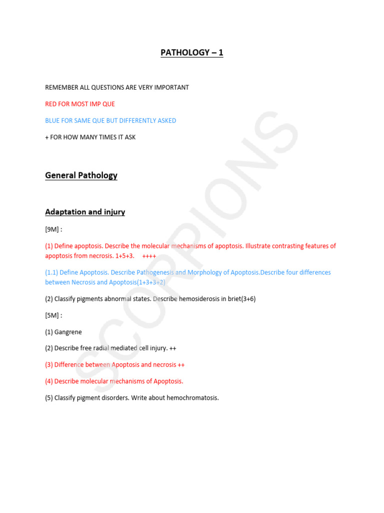 Patho- 1 Compliance | PDF | Inflammation | Neoplasms
