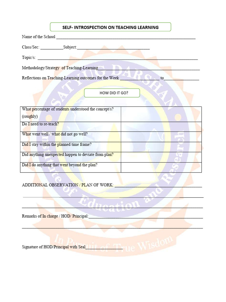 Self -Introspection | PDF