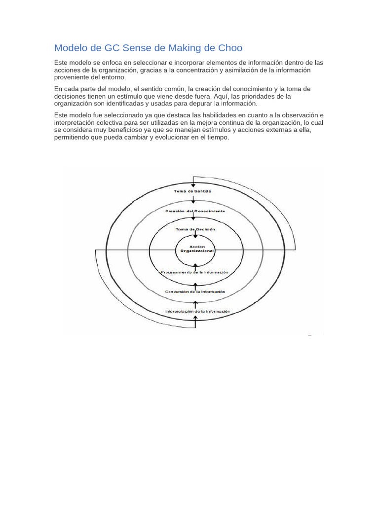 Modelo de GC Sense de Making de Choo | PDF