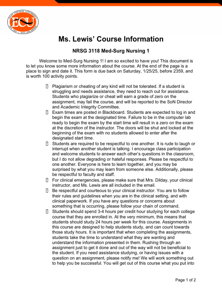 MS1 SP25 Class Guidelines | PDF