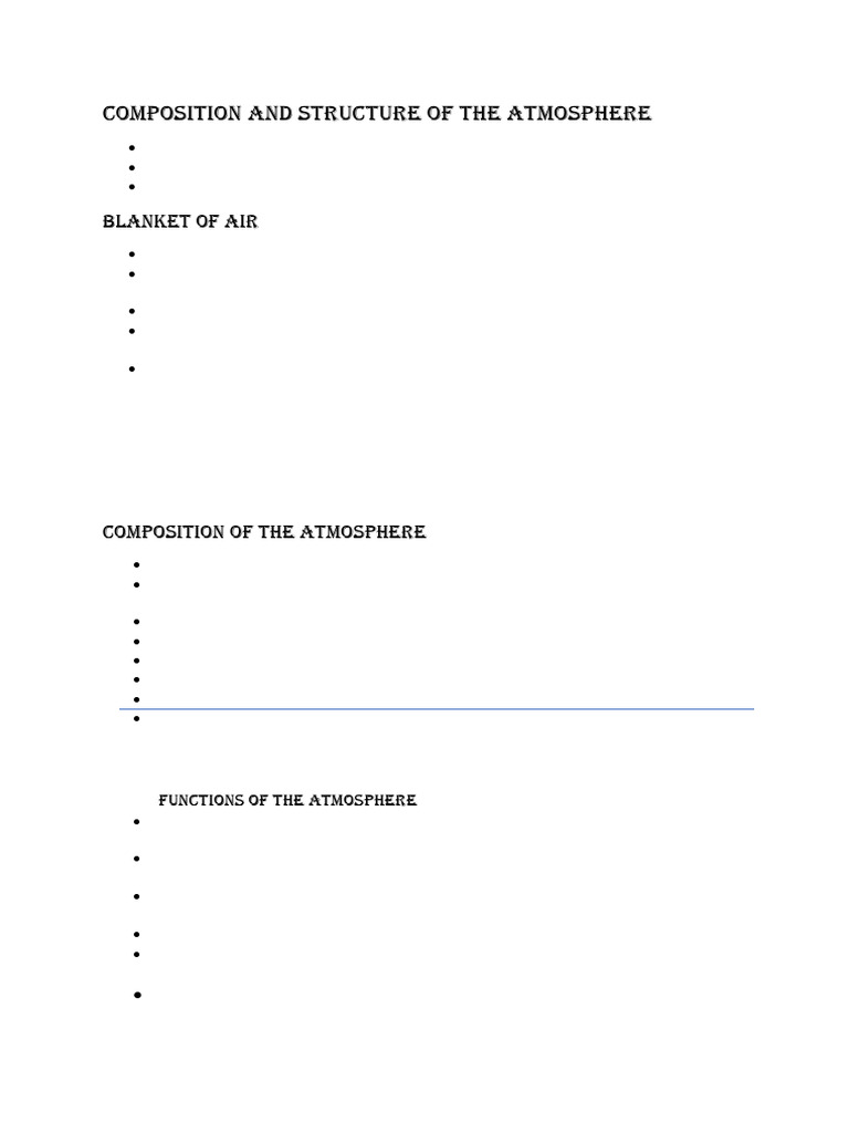 Composition and Structure of The Atmosphere | PDF | Atmosphere Of Earth ...