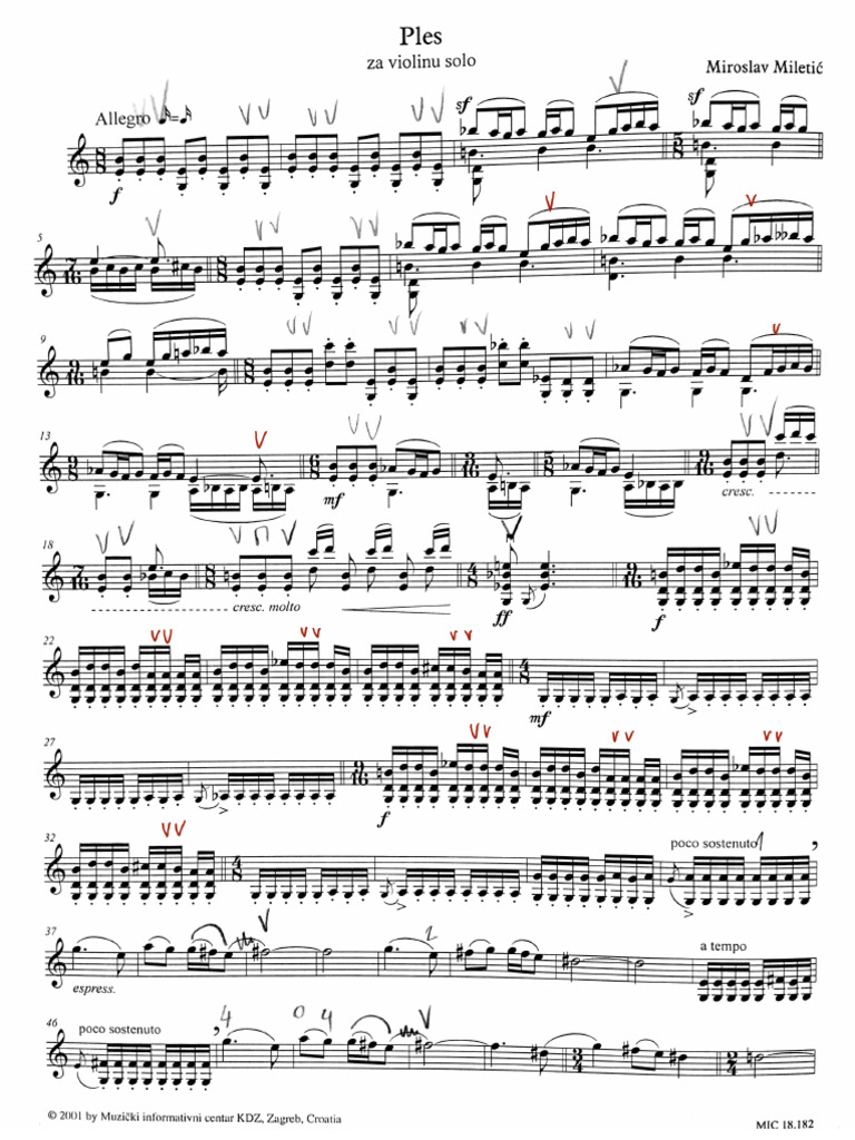 Ples Za Vioinu Solo | PDF