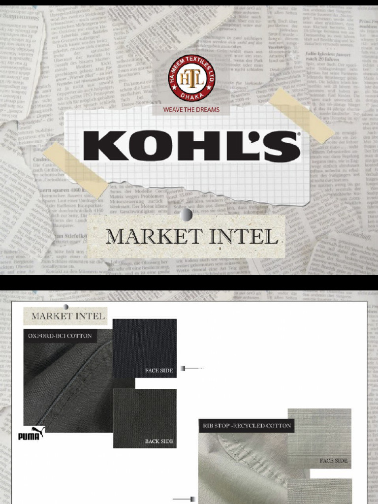 Kohls Market Intel HTL 3 | PDF | Weaving | Textiles