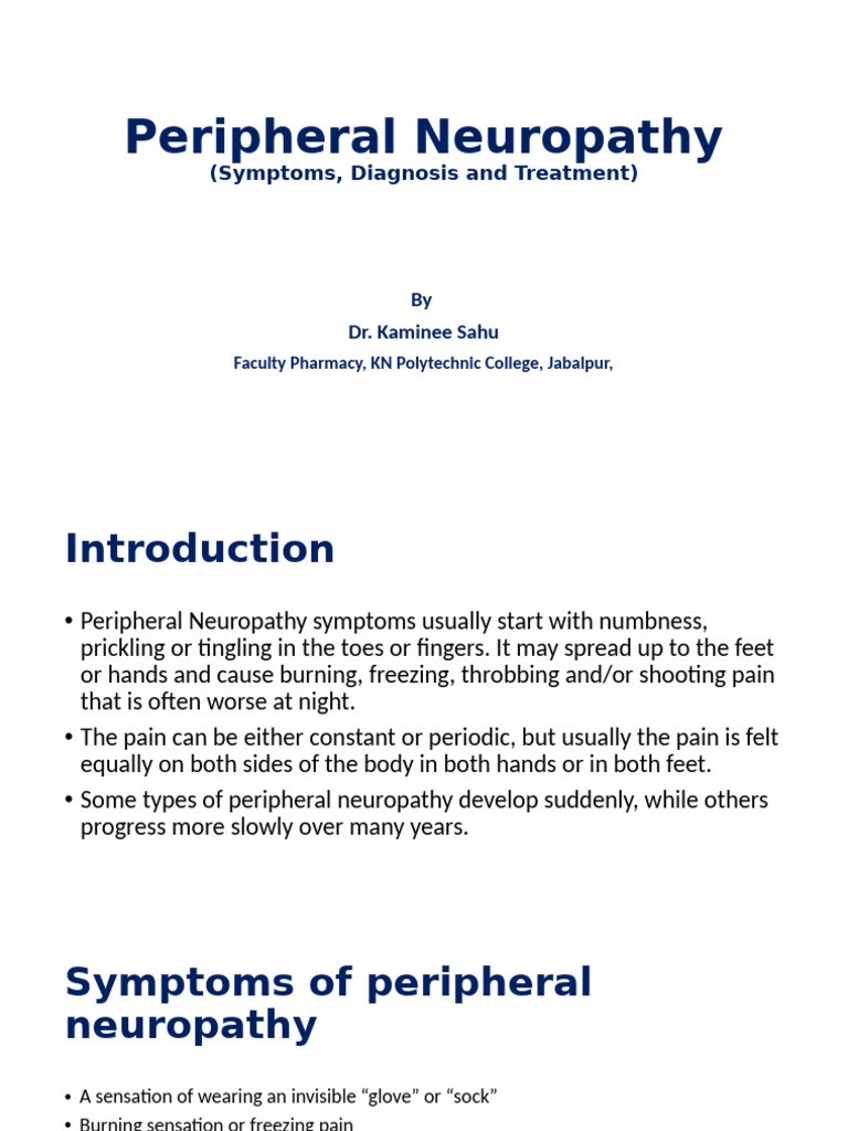 Understanding Peripheral Neuropathy Symptoms | PDF | Peripheral ...