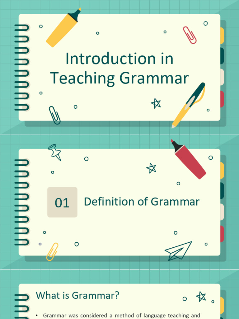 Introduction in Teaching Grammar | PDF | Grammar | Linguistics
