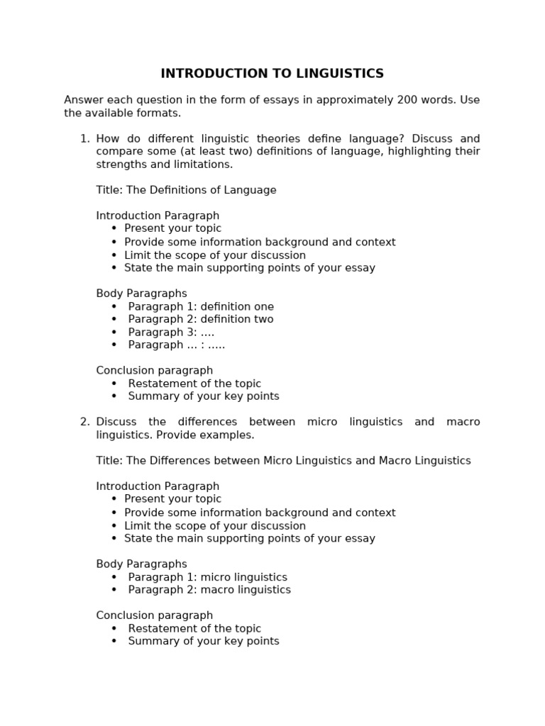 UAS Introduction To Linguistics | PDF | Semantics | Second Language Acquisition