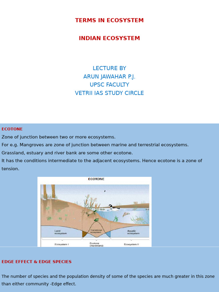 Indian Ecosystem | PDF | Wetland | Coral