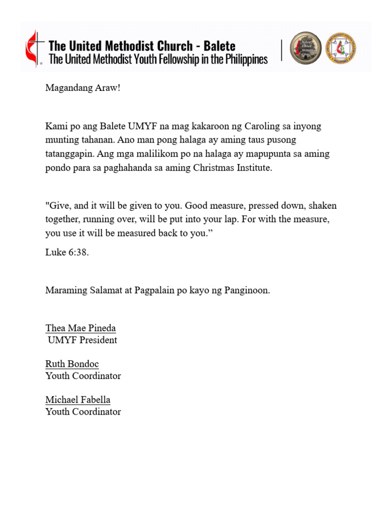 Letter Caroling | PDF