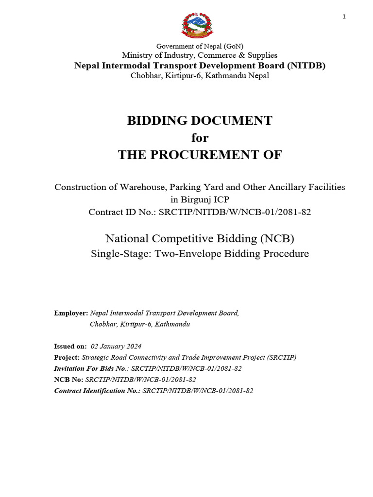 BID DOCUMENTggg | PDF
