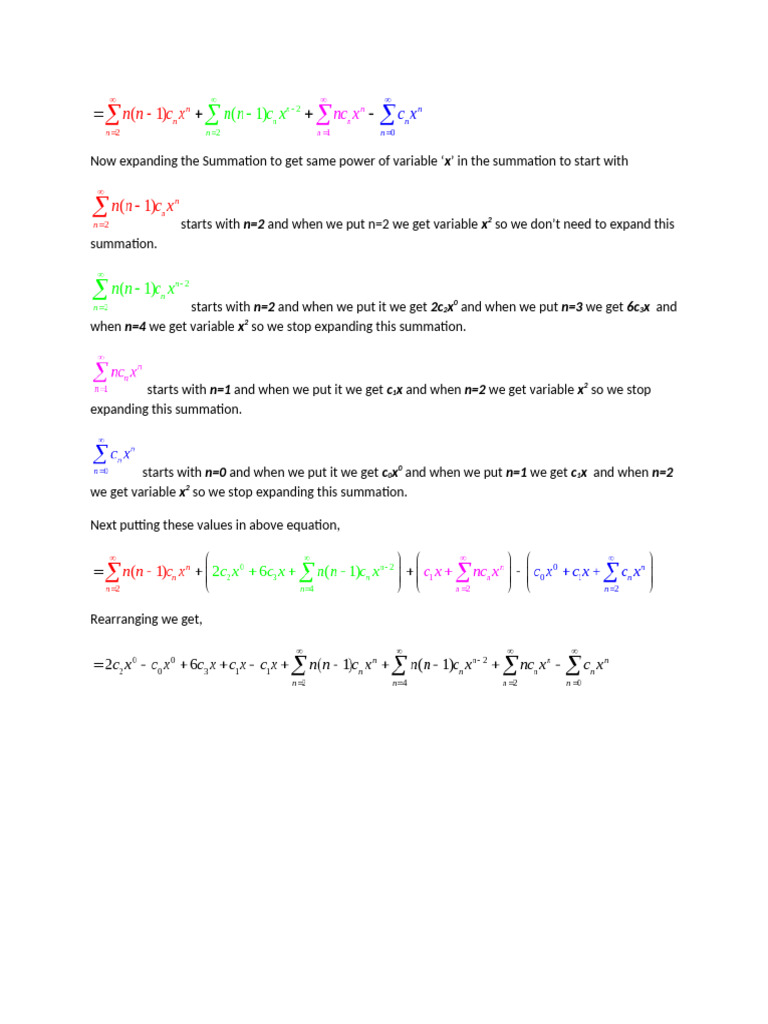 Expanding Summation | PDF