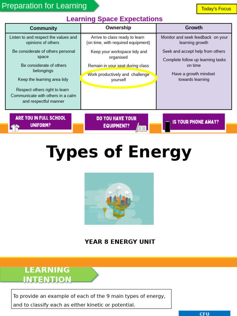 L3 - Types of Energy | PDF | Potential Energy | Kinetic Energy