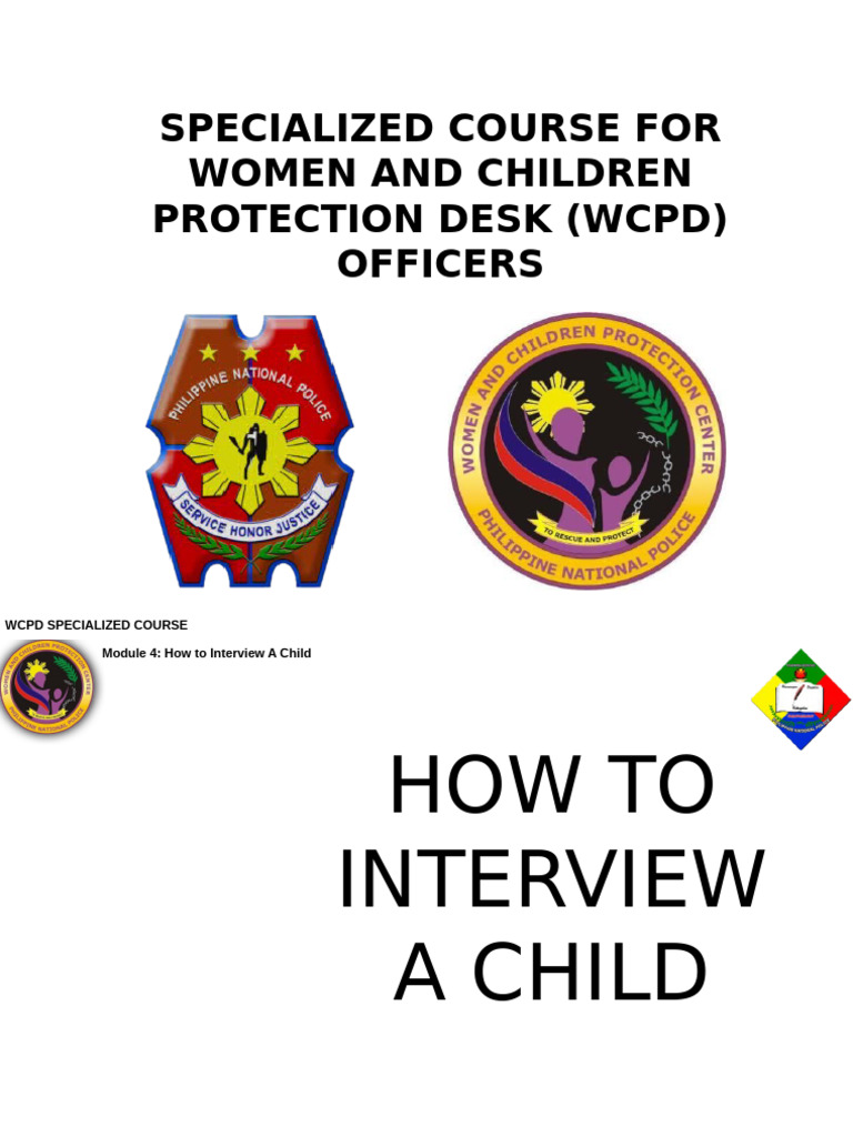 Child Interview Techniques for WCPD Officers | PDF | Childhood | Social ...