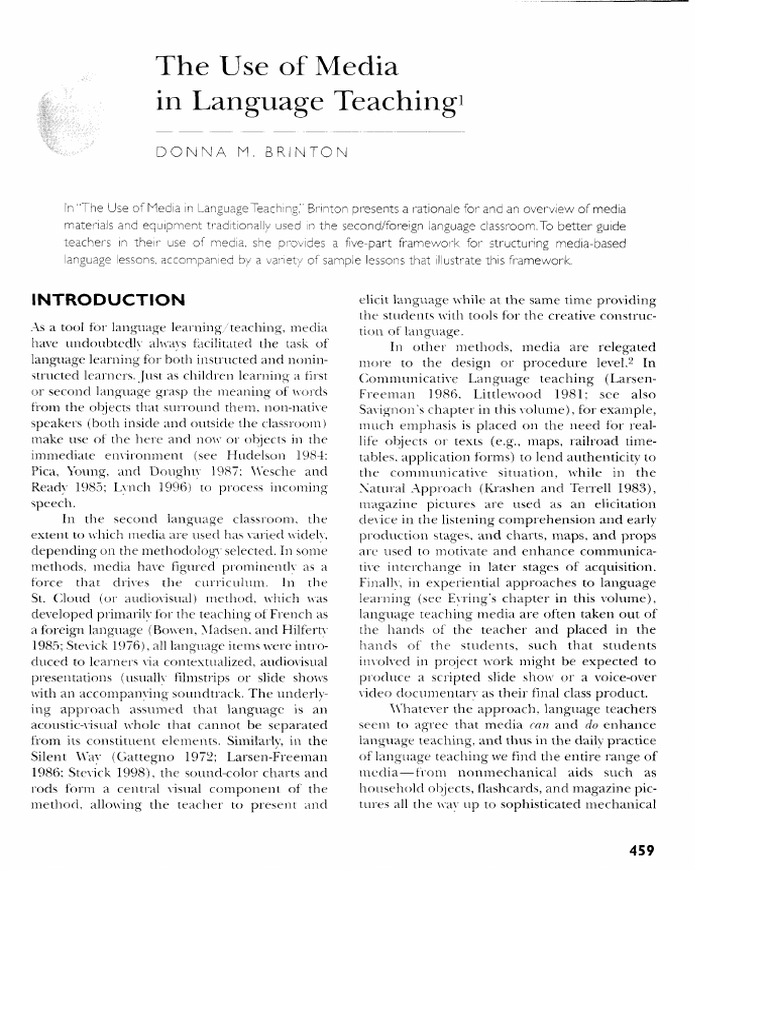 Media in English Teaching | PDF