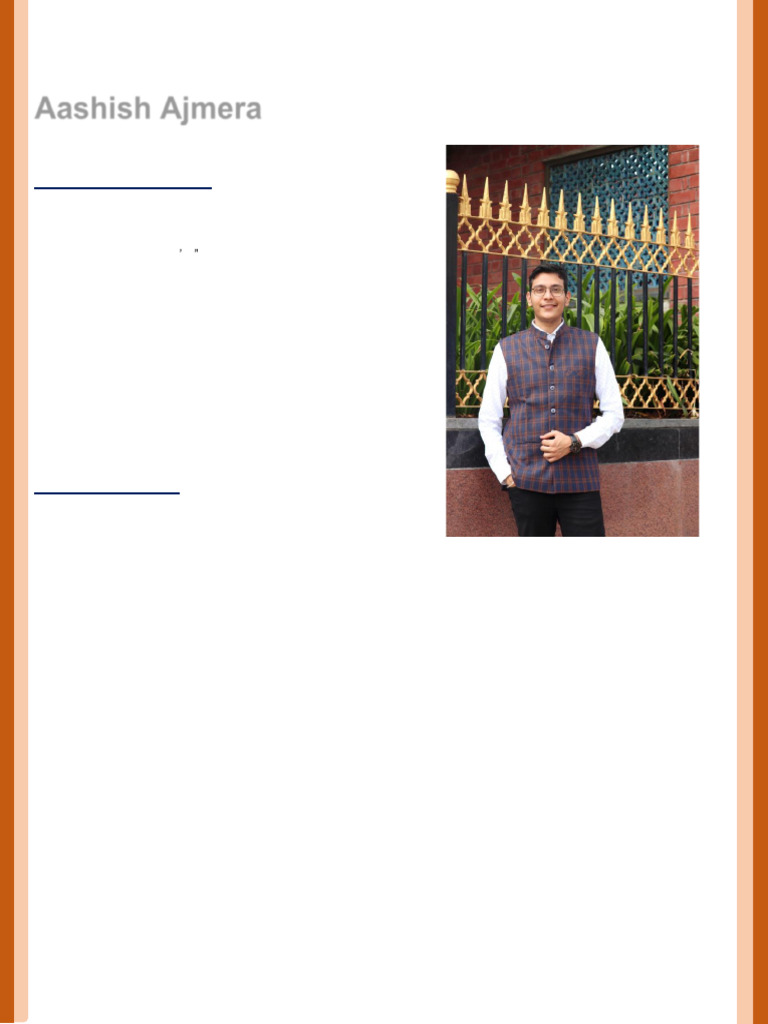 Biodata CA Aashish Ajmera | PDF