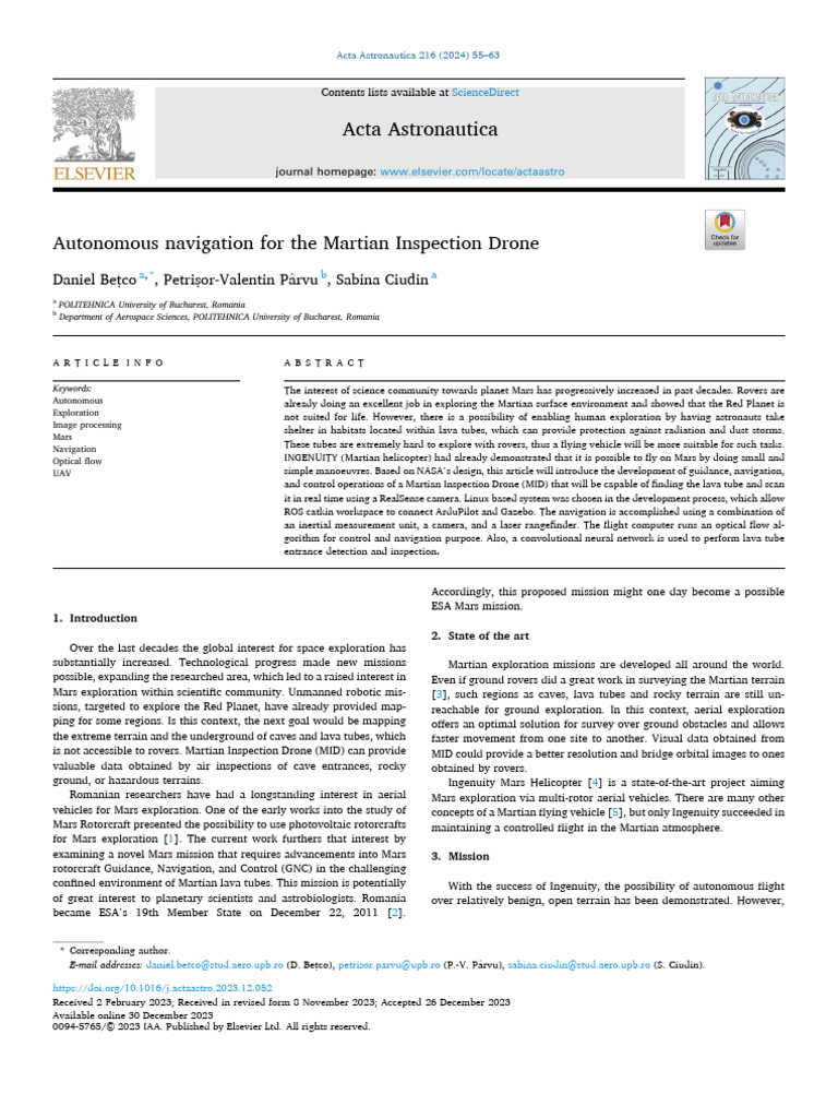 Reasearch Paper | PDF | Exploration Of Mars | Mars