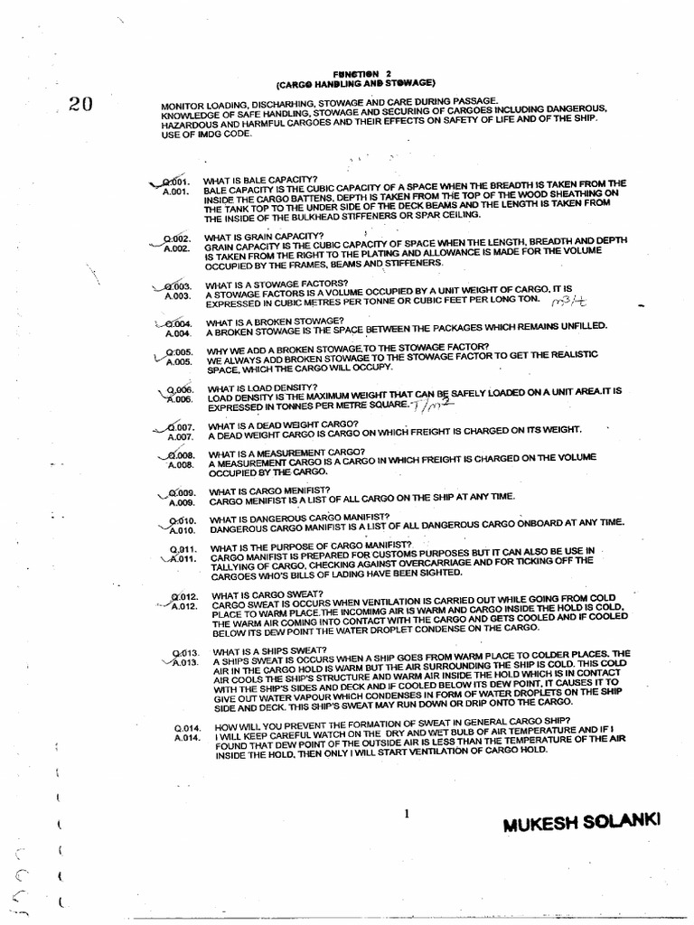 F2 Mukesh Solanki Notes - 1 | PDF | Dangerous Goods | Crane (Machine)