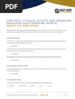 Adult Sedentary Behaviors Questionnaire | PDF | Sedentary Lifestyle ...