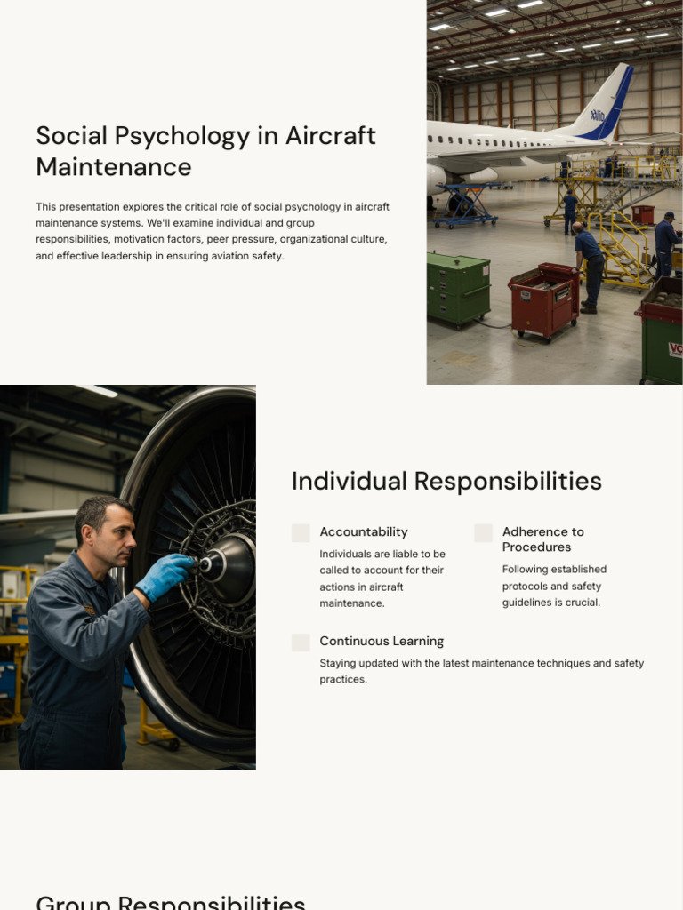 Social Psychology in Aircraft Maintenance | PDF | Motivation | Motivational