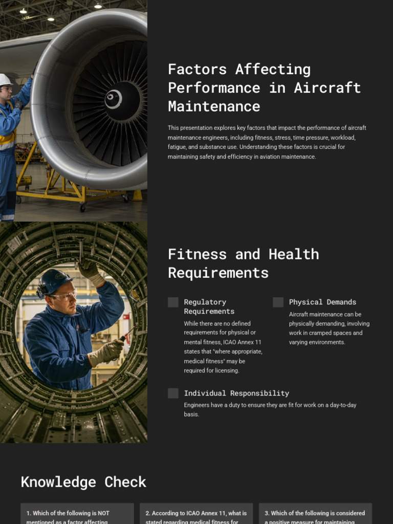 Aircraft Maintenance Performance Factors | PDF | Sleep | Stress (Biology)