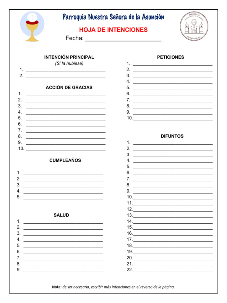 Hoja de Intenciones | PDF