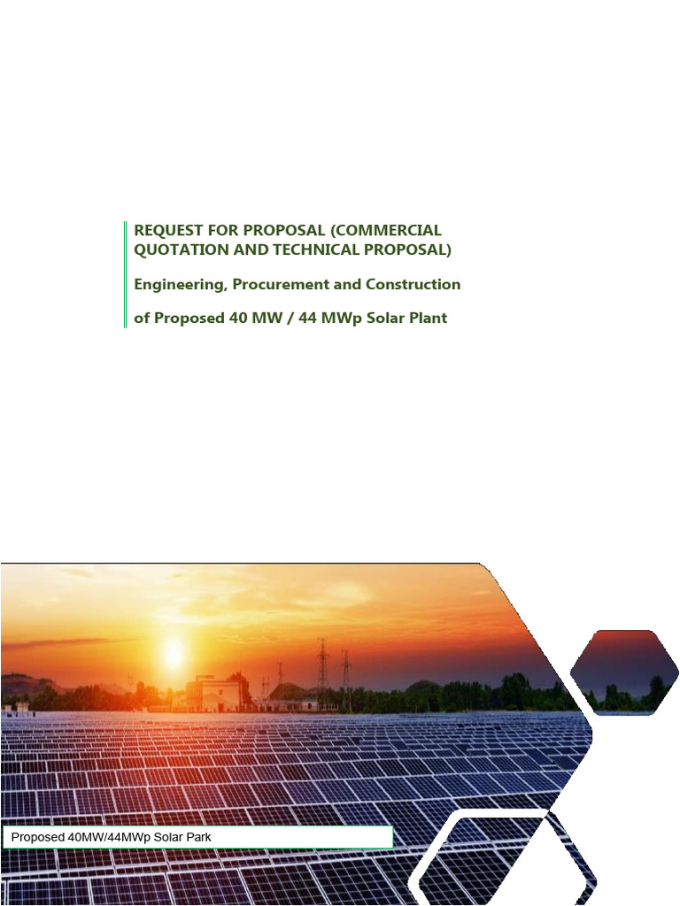 Rfq-40mw - 44 MWP Kenyanew50b | PDF | Photovoltaic System | Electric Power