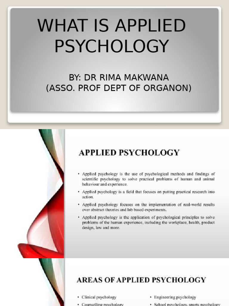 Applied Psychology Slide - 20240614_161733 | PDF