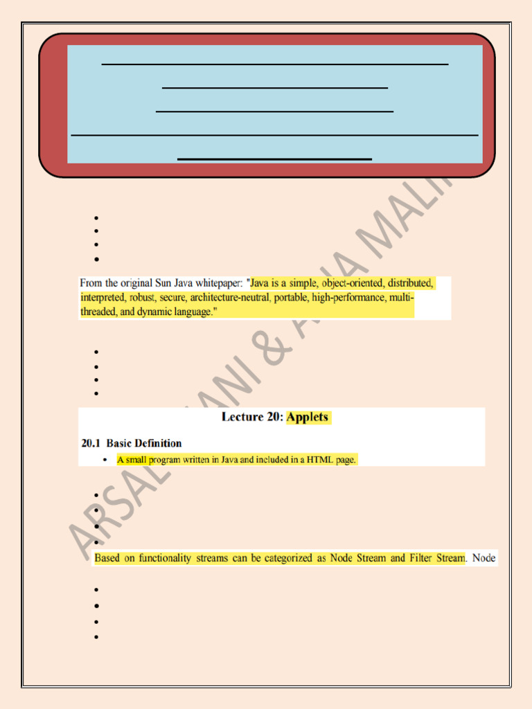 Cs506 Grand Quiz File by Arsal Shani & Aina Malik (Mcs Family Group) | PDF | Class (Computer ...