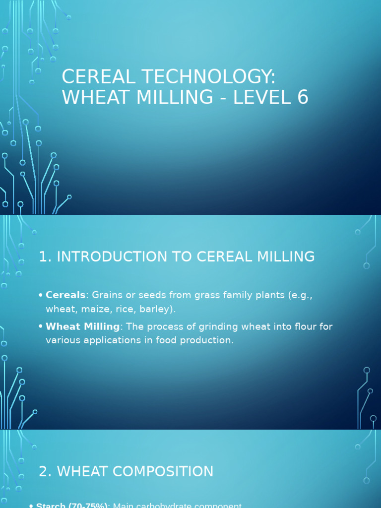 Wheat Milling Technology Overview | PDF | Flour | Staple Foods
