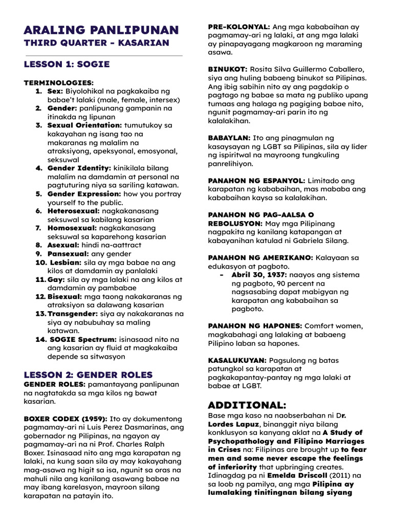 Ap 3RD Q Reviewer | PDF