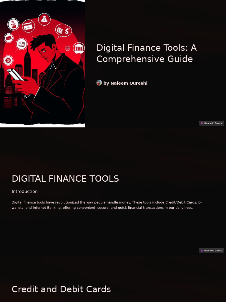Digital Finance Tools A Comprehensive Guide | PDF | Credit Card | Debit ...