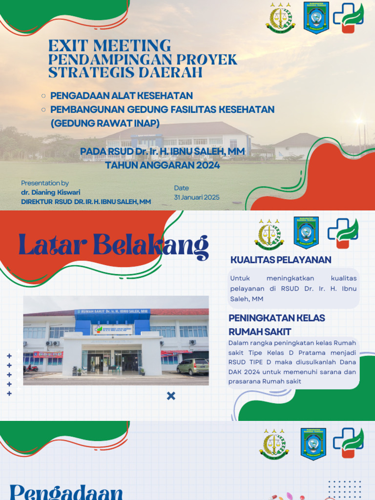 Exit Meeting Perkembangan Proyek Strategi Daerah (Psd) | PDF