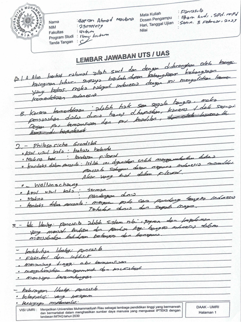 UAS PANCASILA - Compressed | PDF