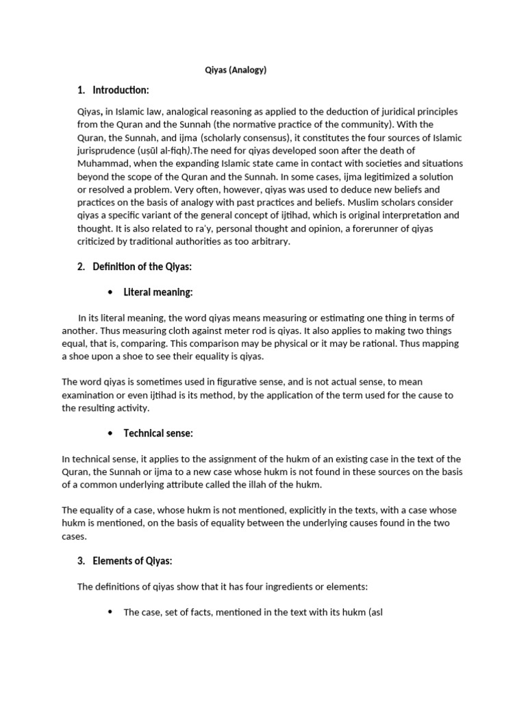 Qiyas | PDF | Semitic Words And Phrases | Islamic Fundamentalism