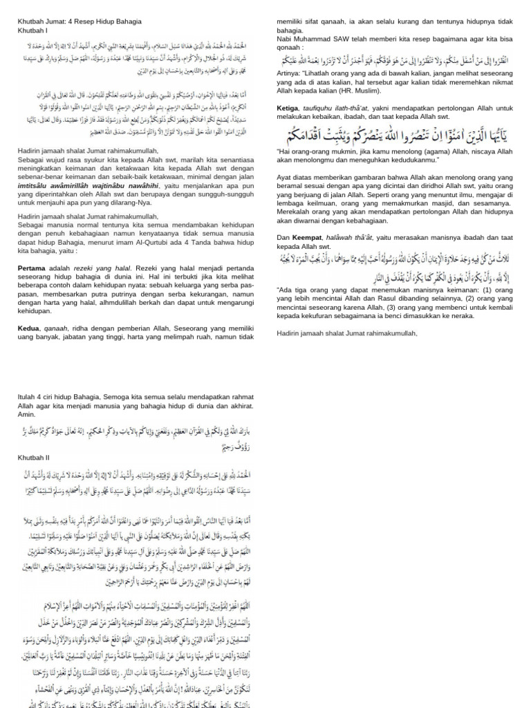 4 Resep Hidup Bahagia | PDF