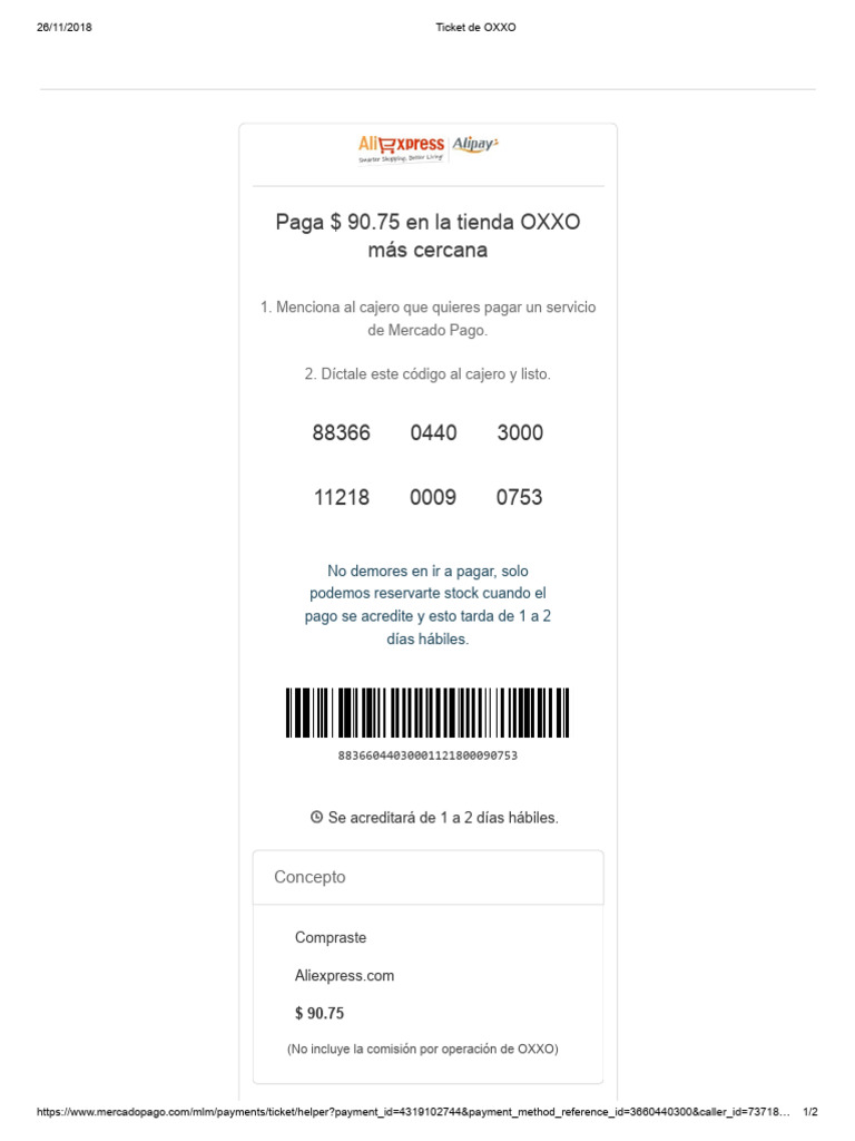 Ticket de OXXO | PDF