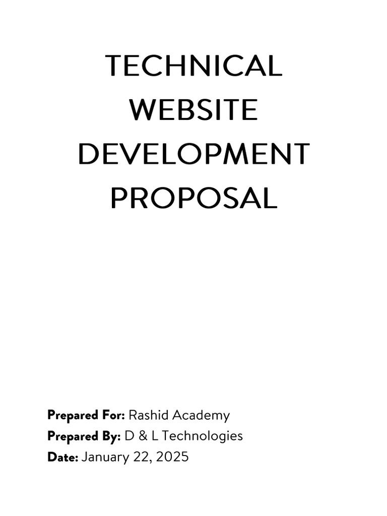 Technical Proposal - Rashid Mwaura Academy | PDF | Web Development | Word Press