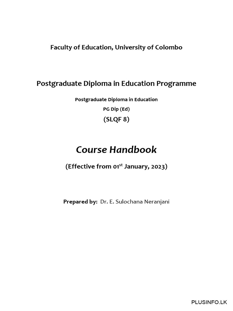 Handbook-PGDE | PDF | Postgraduate Education | Master's Degree