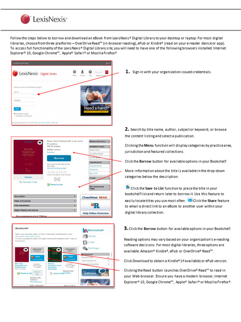 LexisNexis-Digital-Library Downloading Ebooks | PDF | Amazon Kindle | E ...
