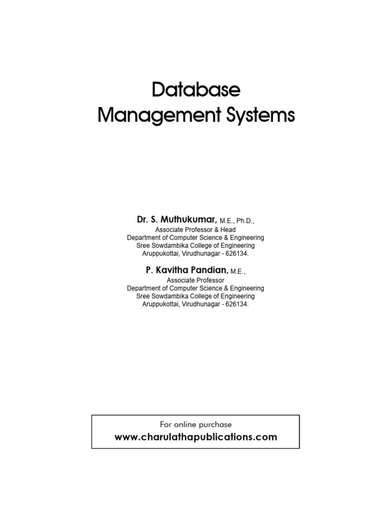 DBMS SMK & KP | PDF | Databases | Relational Model