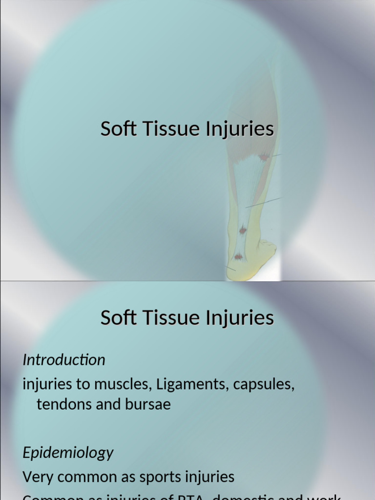 Soft Tissue Injuries - 123454342 | PDF | Diseases And Disorders ...