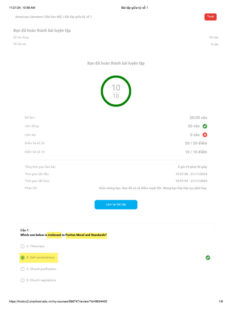 American Literature BTGK1 E3 | PDF