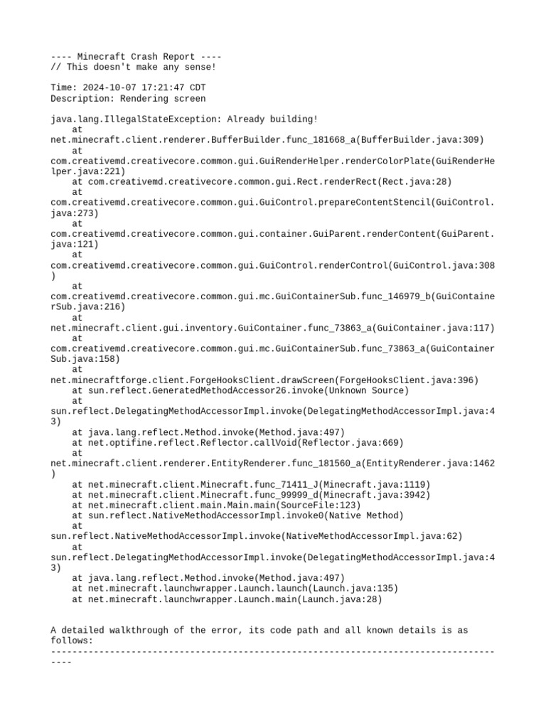 Minecraft Mod Crash Debug | PDF | Software | Computing