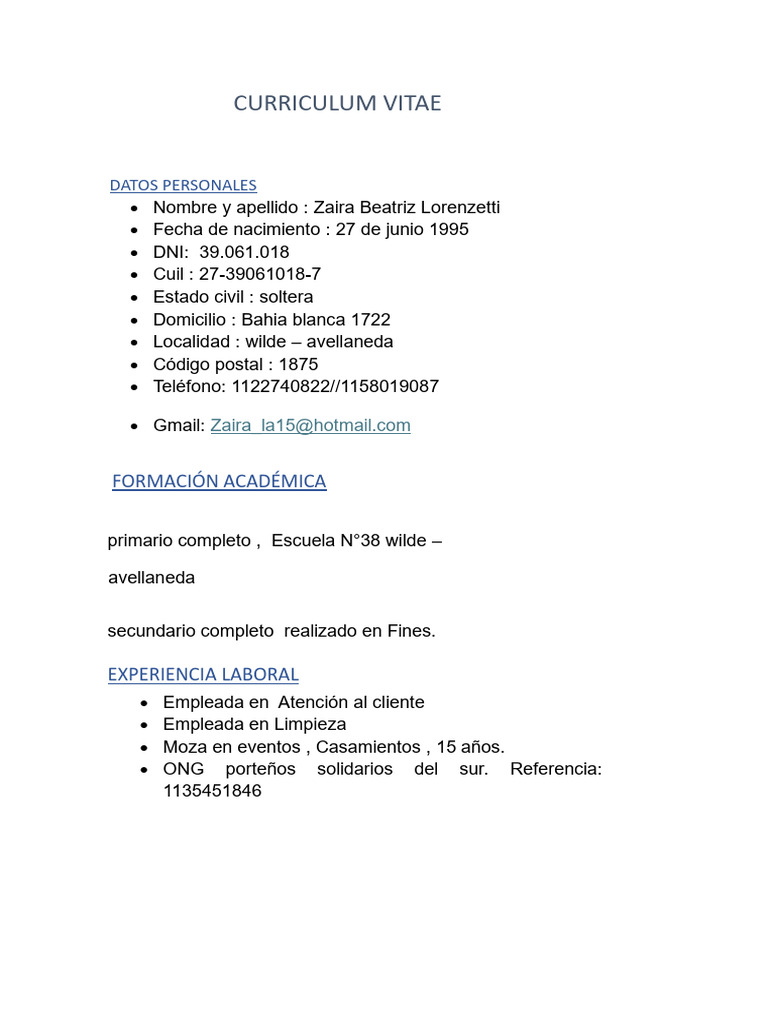 Zai Curriculum | PDF