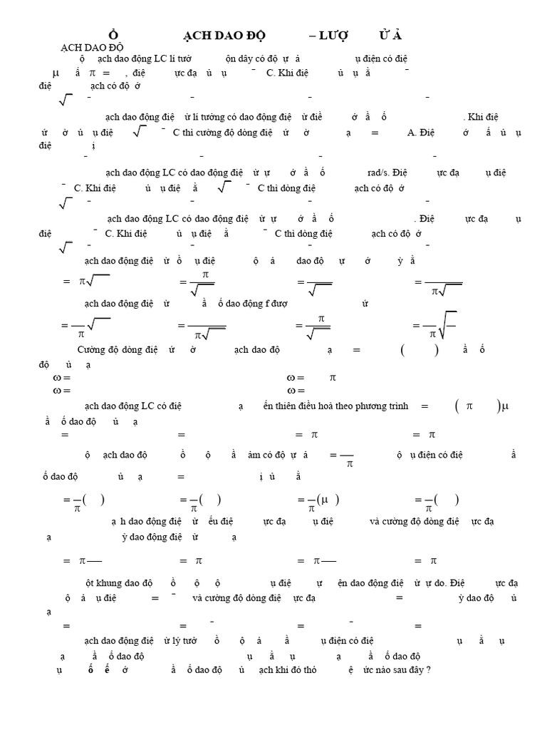 T NG Ôn Mach Dao Dong LC Luong Tu As | PDF