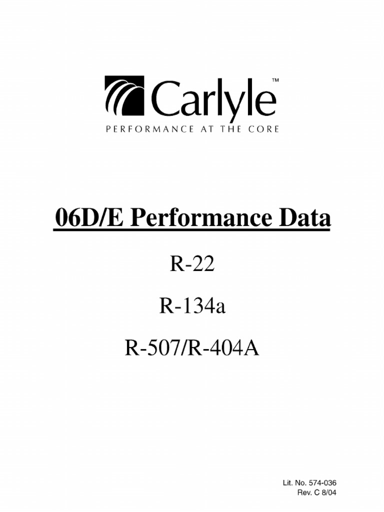 06D-E Performance Data | PDF
