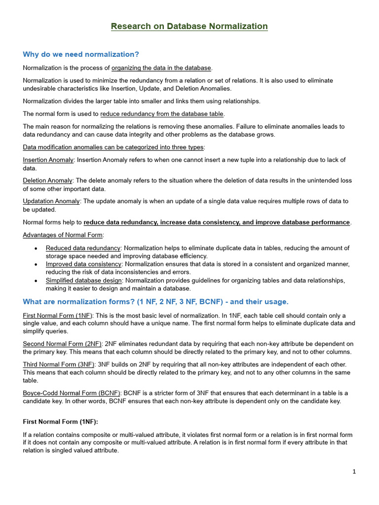 SQL Normalisation, Constraints, ERD and ACID Properties | PDF ...