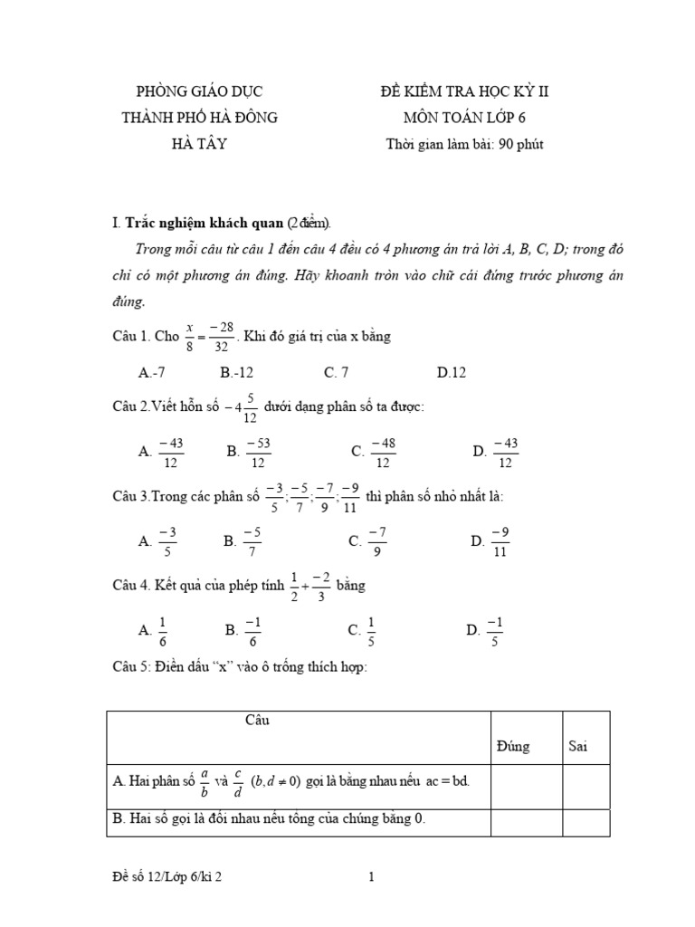 DeKT Toan L6 HK2 HT | PDF