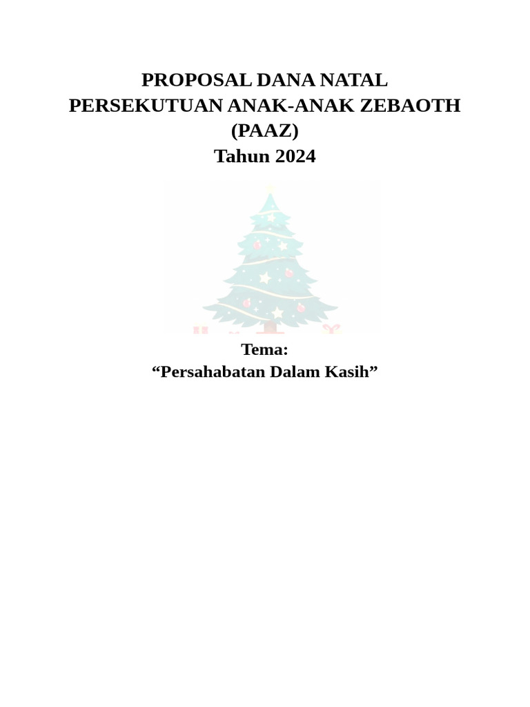 Proposal Dana Natal 2024 | PDF